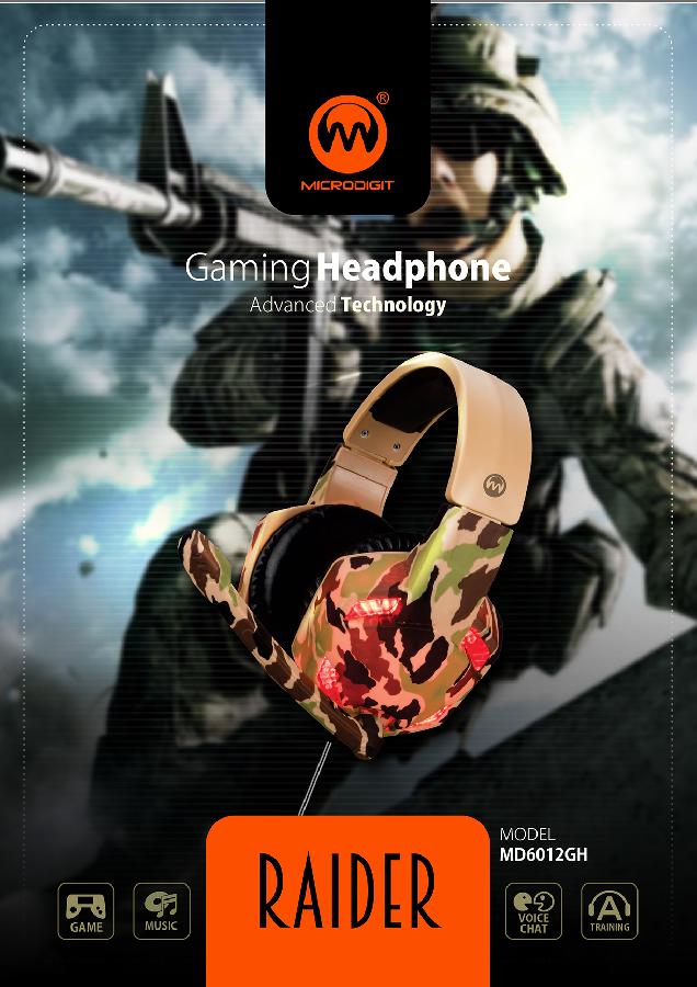 Microdigit MD6012GH RAIDER Gaming Headphone – AlHamlan Store