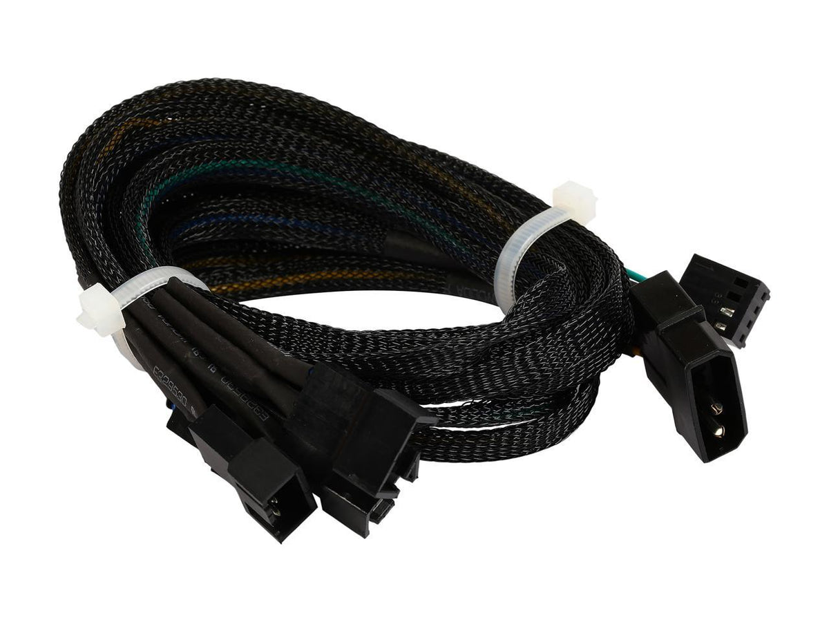 Rosewill LP44TX4-16 16" 4-pin Molex LP4 to Four(4) x 4-pin TX4 PWM Fan ...