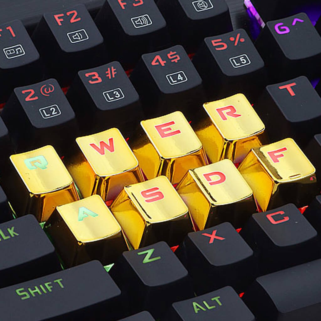 Keyboard Gold chrome keycaps – AlHamlan Store